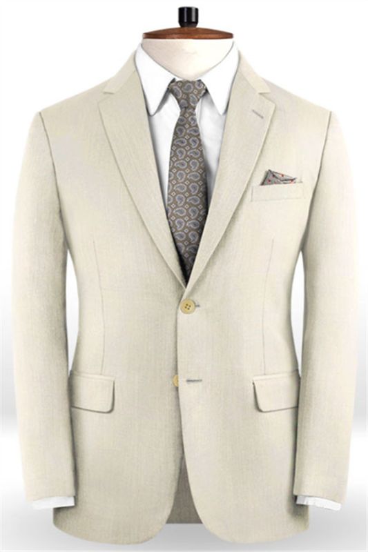 Off White Business Men Suits | Bespoke Classic Wedding Suits For Men ...