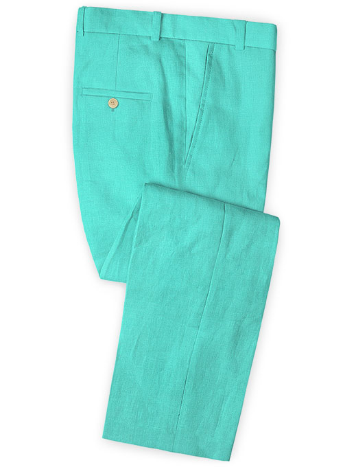 Turquoise Two Pieces Prom Suits for Men | Fashion Linen Men Suits ...