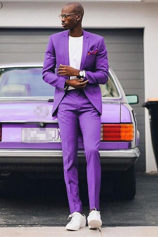 Ezequiel Purple Bespoke Notched Lapel Prom Suits for Boy | Allaboutsuit
