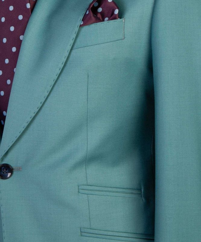 Ebenezer Green Fashion Peaked Lapel Two Buttons 3-Pieces Men Suits ...