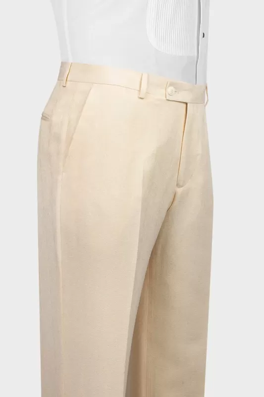 Lloyd Fancy Champagne Three Pieces Prom Suits With Black Lapel ...