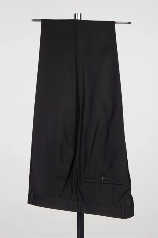 Tanner Black Wedding Suits With Satin Shawl Lapel | Allaboutsuit